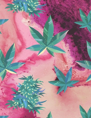 Marijuana Leaf Pattern Weed Lovers Notebook: 8.5X11 Wide Ruled Notebook ...